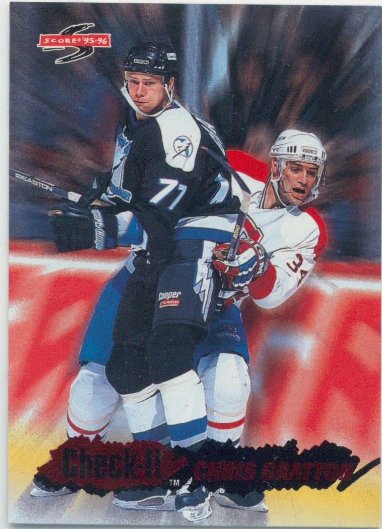 Hockey :: 1990-1999 :: 1995-96 SCORE - CHRIS GRATTON #4 CHECK-IT - Card ...