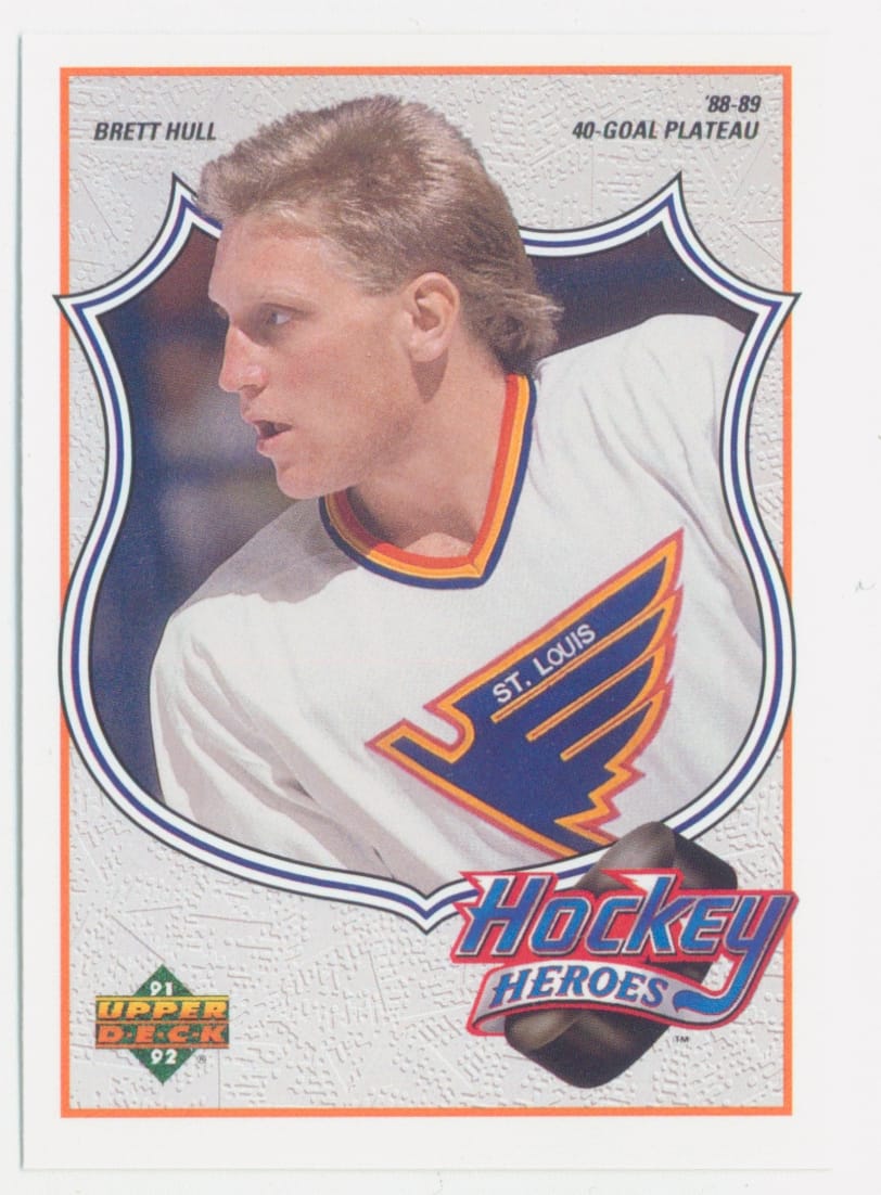Hockey :: 1990-1999 :: 1991-92 UPPER DECK - BRETT HULL #6 HOCKEY HEROES ...