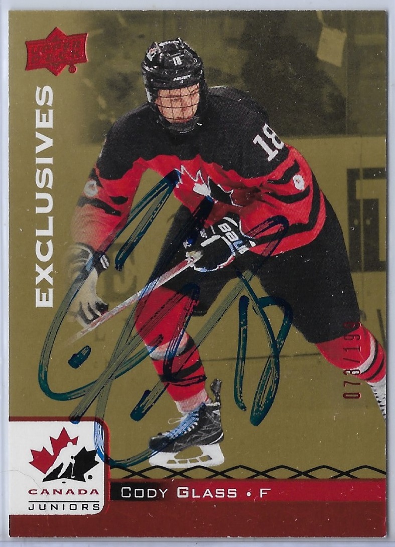 Hockey :: 2017 UD Team Canada Juniors Exclusives #49 Cody Glass /199 ...